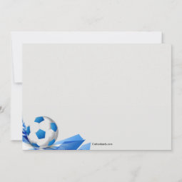 Blue Soccer Ball Party Invitation | Zazzle