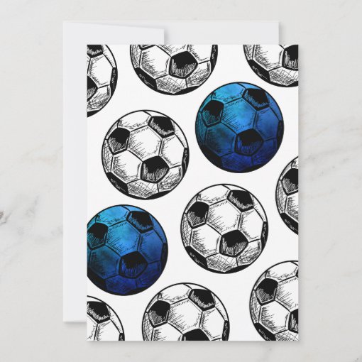 Blue Soccer Birthday Invitation | Zazzle