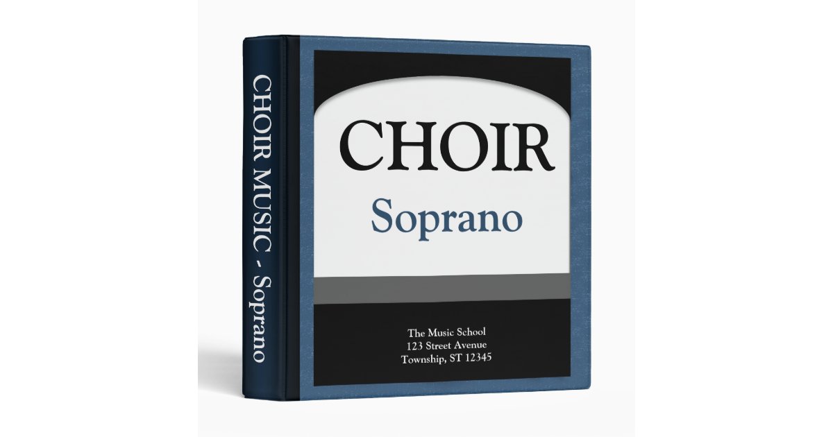 Blue Sophisticated Choir Binder | Zazzle