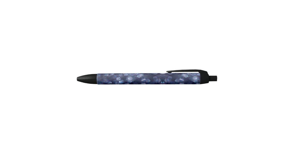 Blue Sparkle Bokeh Lights Pen | Zazzle