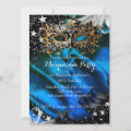 Blue Sparkle Magical Night Masquerade Party Invitation | Zazzle