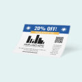 Blue Special Offer Discount Your Logo & QR Code Flyer | Zazzle