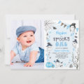 Blue Spooky One Halloween Ghost 1st Birthday Photo Invitation | Zazzle