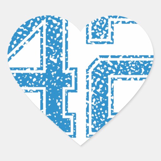 Blue Sports Jerzee Number 42 Heart Sticker | Zazzle