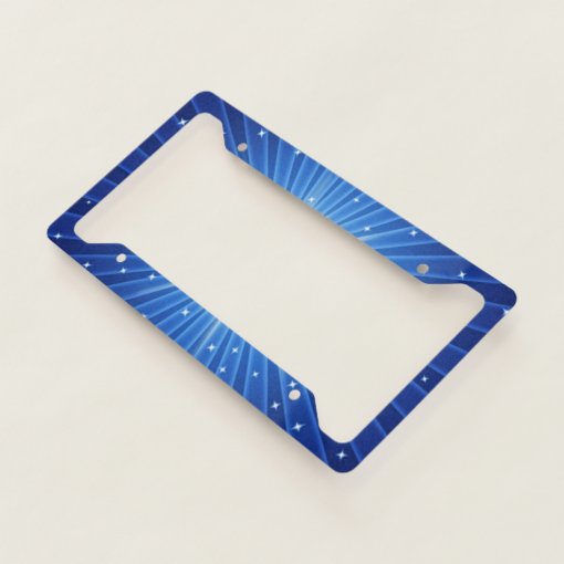 Blue Star Accent - Star Licence Plate Frame | Zazzle