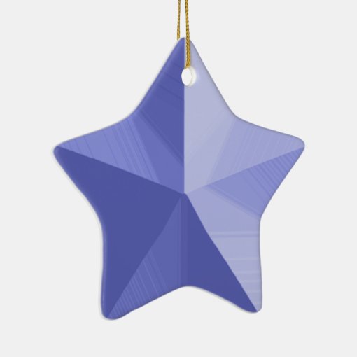 Blue Star Christmas Ornament Customizable Template | Zazzle