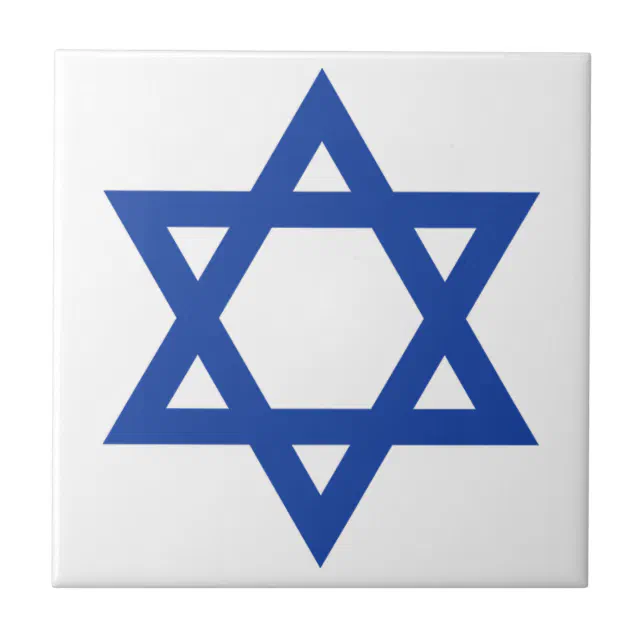 Blue Star of David Ceramic Tile | Zazzle