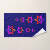 Blue Star of David Monogram Bath Towel Set | Zazzle