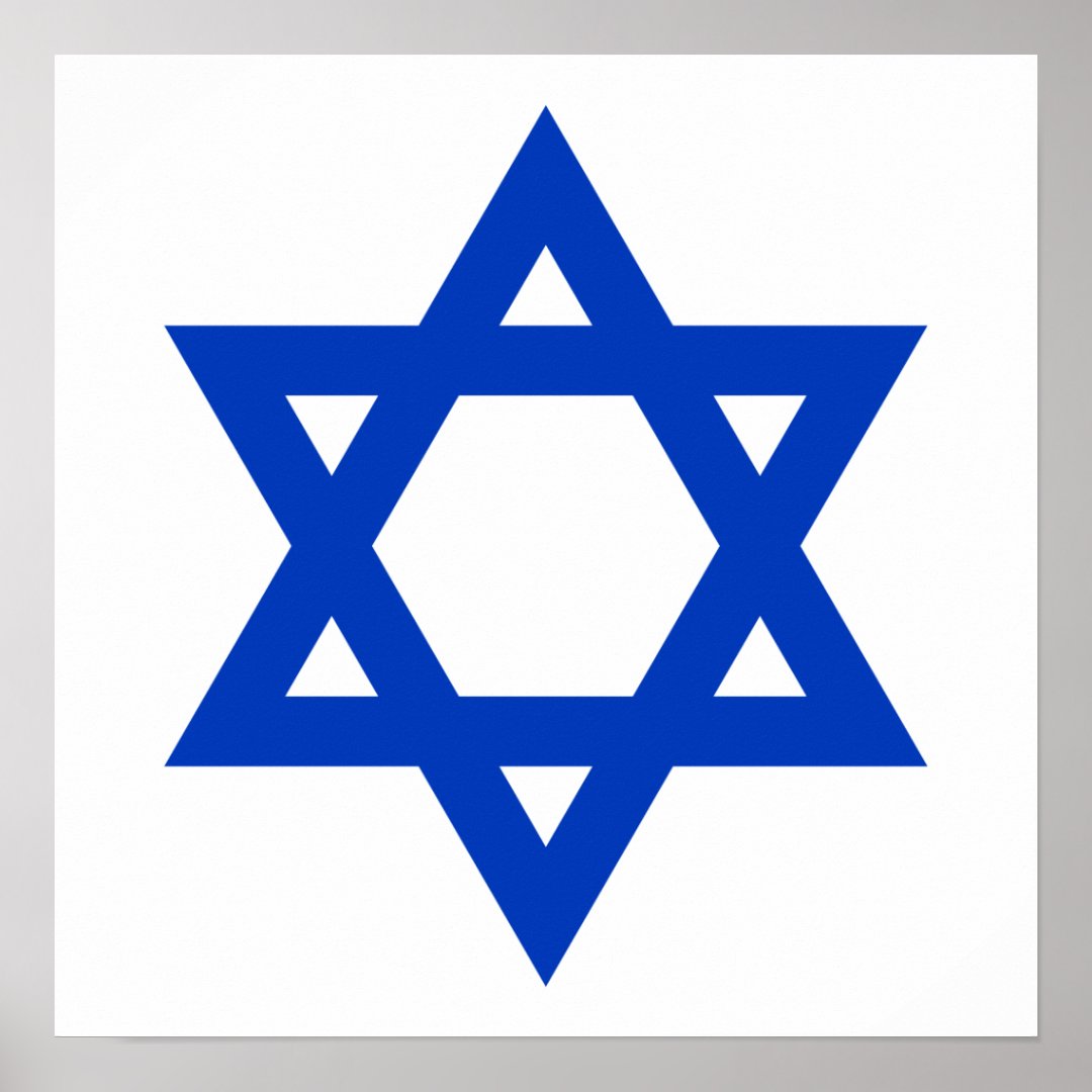 Blue Star of David Poster | Zazzle