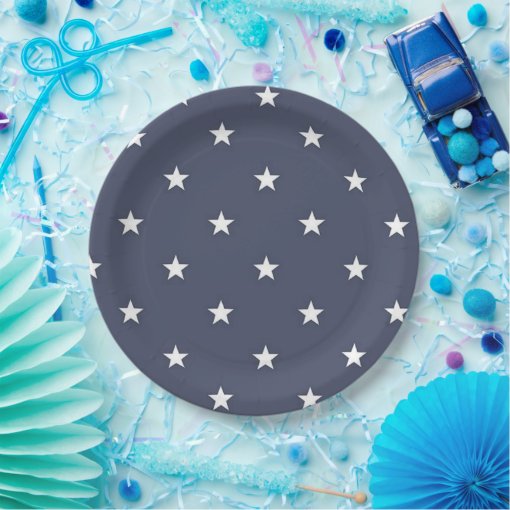 BLUE STAR Paper Plates BEALEADER | Zazzle