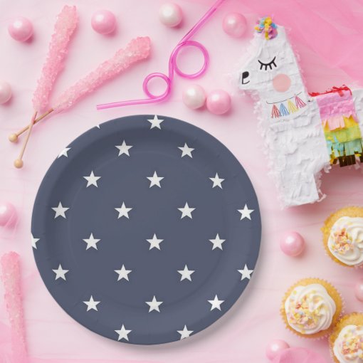 BLUE STAR Paper Plates BEALEADER | Zazzle