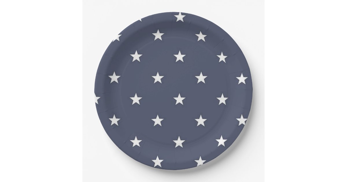 BLUE STAR Paper Plates BEALEADER | Zazzle