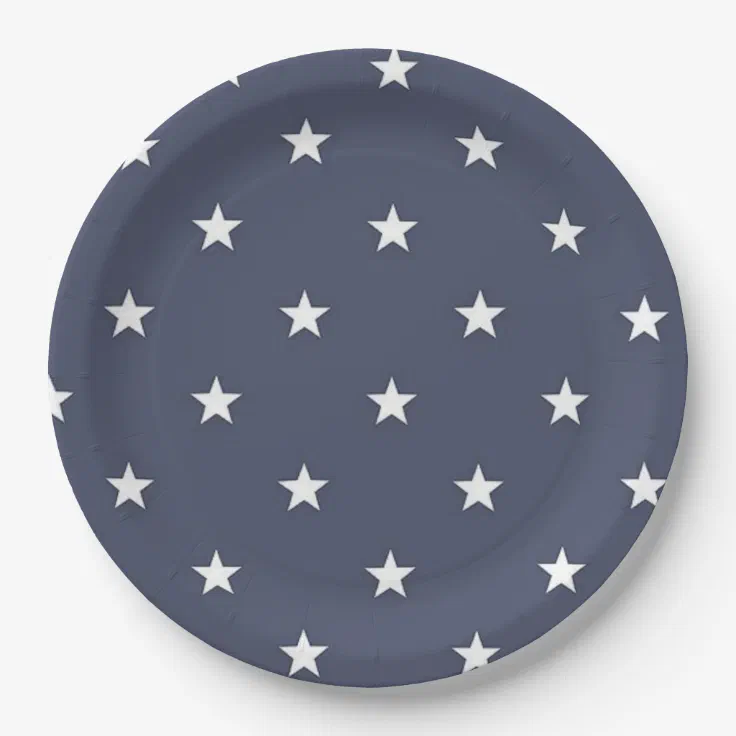BLUE STAR Paper Plates BEALEADER | Zazzle