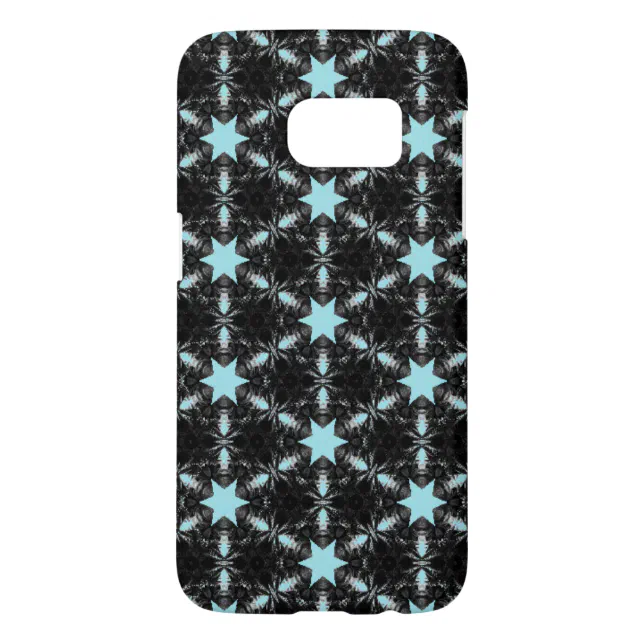 Blue star pattern android phone case | Zazzle
