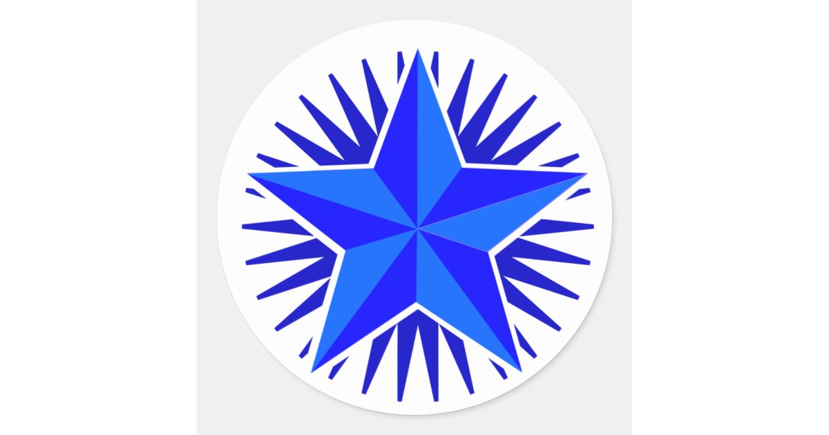 Blue Star Sticker | Zazzle