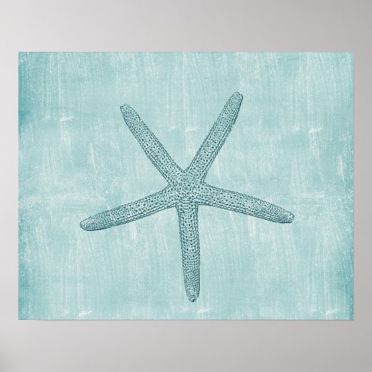 Blue Sea Starfish Posters & Photo Prints | Zazzle