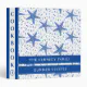Blue Starfish Pattern Summer Recipes Cookbook 3 Ring Binder | Zazzle
