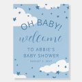 Blue Stars Oh Baby Boy Baby Shower Welcome Foam Board | Zazzle