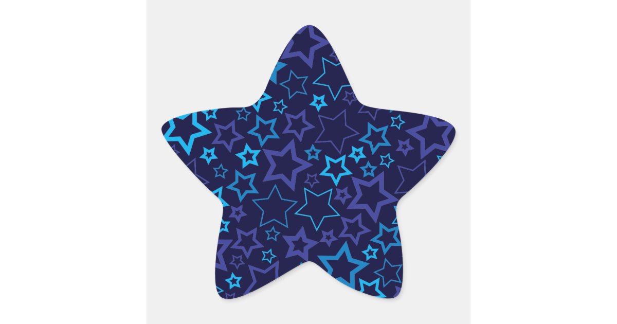 Blue Stars Star Sticker | Zazzle