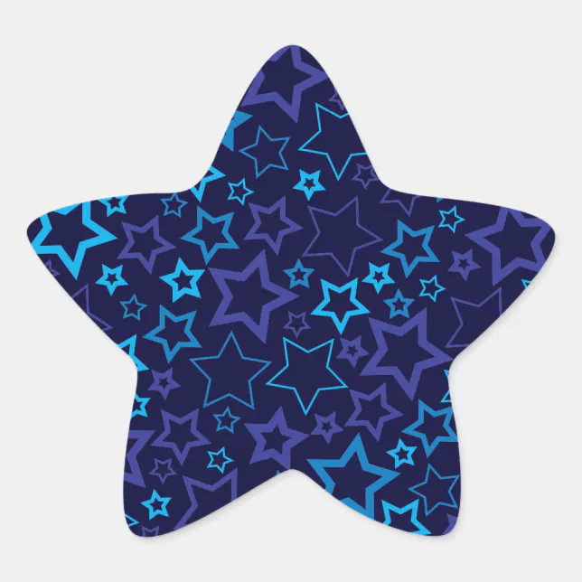 Blue Stars Star Sticker | Zazzle