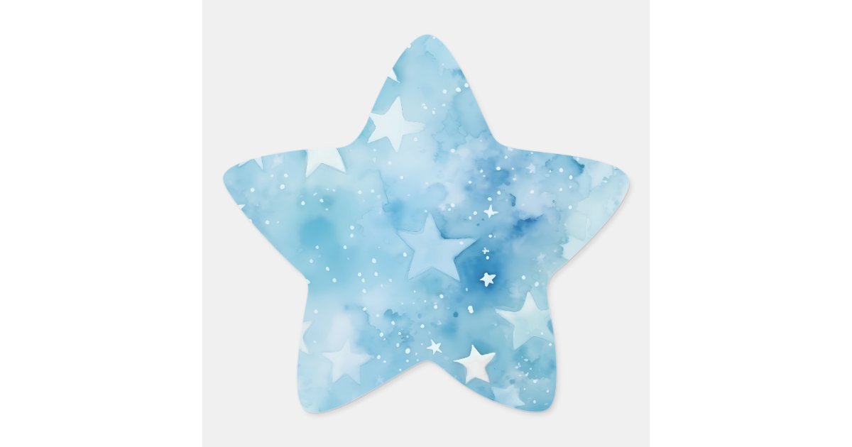 Blue stars sticker | Zazzle