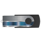 Blue Steel and Silver Mesh Metal Print Flash Drive | Zazzle