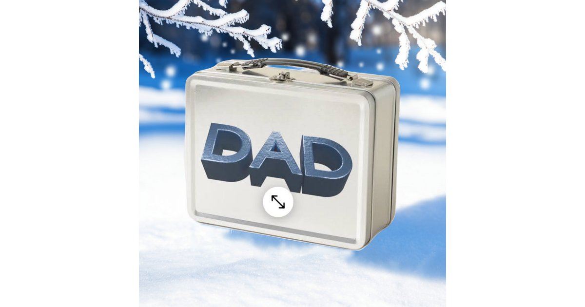 Blue Steel Dad Metal Lunch Box | Zazzle