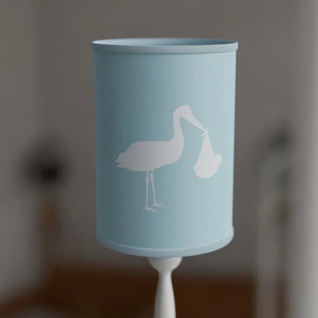 Blue Stork Bundle Modern Nursery Lamp Shade | Zazzle