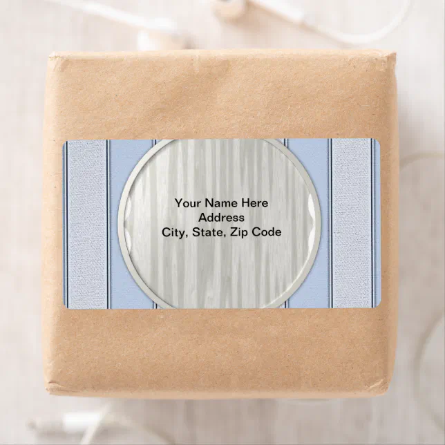Blue Stripe Labels | Zazzle