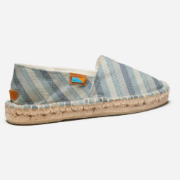 Blue Striped Quilt Block Pattern Espadrilles | Zazzle
