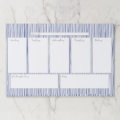 Blue Striped Weekly Calendar Large Tearaway Pad | Zazzle