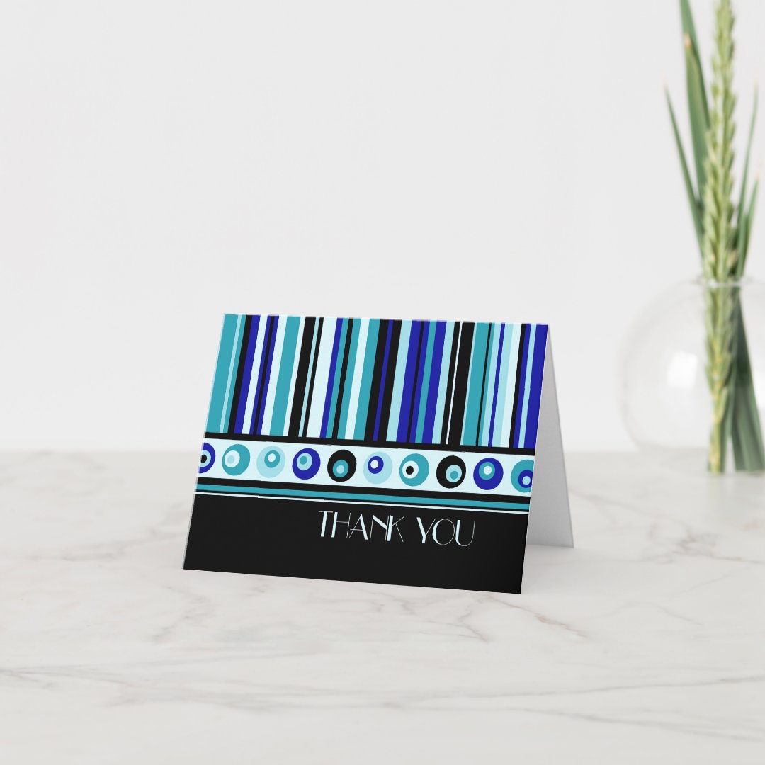 Blue Stripes Employee Appreciation Card | Zazzle