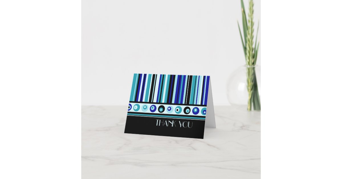 Blue Stripes Employee Appreciation Card | Zazzle