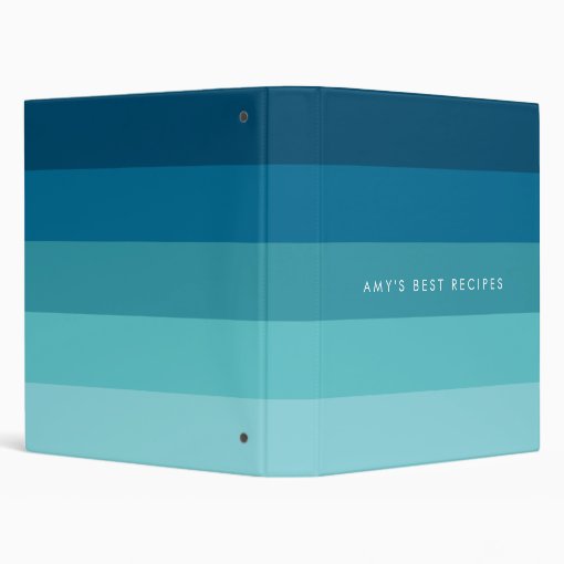 Blue stripes palette 3 ring binder | Zazzle