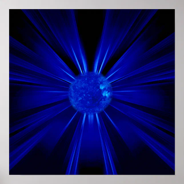 Blue Sun Poster | Zazzle