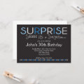 Blue Surprise Birthday Invitation | Zazzle