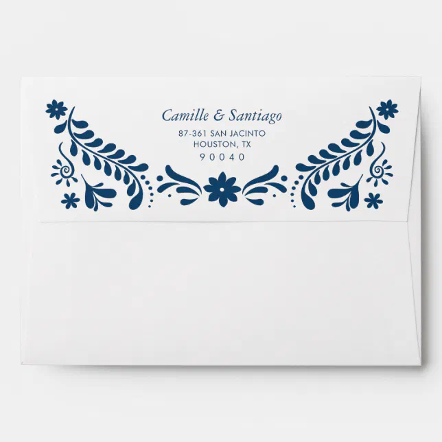 Blue Talavera Mexican Wedding Envelope | Zazzle