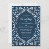 Blue Talavera Mexico Wedding Invitation | Zazzle