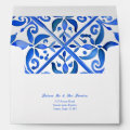 Blue Talavera Spanish tiles wedding addressed Envelope | Zazzle