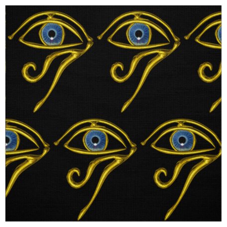 Golden Eye of Horus Fabric | Zazzle