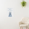 Blue Tea Party Baby Shower Welcome Sign | Zazzle