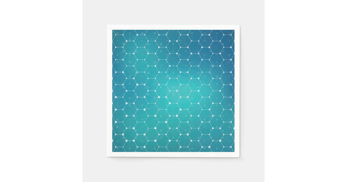 Blue Teal DNA Pattern Napkins | Zazzle