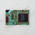 Blue teal PCB board, electronic printed circuit Thank You Card | Zazzle