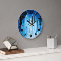 Blue Tech Art Clock | Zazzle
