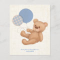 Blue Teddy Bear Baby Shower Bingo Game | Zazzle
