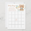 Blue Teddy Bear Baby Shower Bingo Game Card | Zazzle