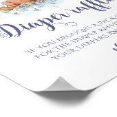 Blue Teddy Bear Balloon Diaper Raffle Poster | Zazzle