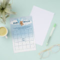 Blue Teddy Bear BINGO Baby Shower Games Flyer | Zazzle