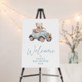 Blue Teddy Bear Boy Baby Shower Welcome Sign | Zazzle