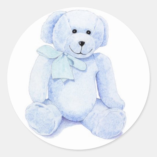 Blue Teddy Bear Sticker | Zazzle.com
